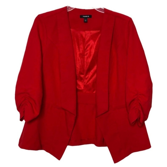 torrid | Jackets & Coats | Torrid Red Blazer Size 0 0 | Poshmark